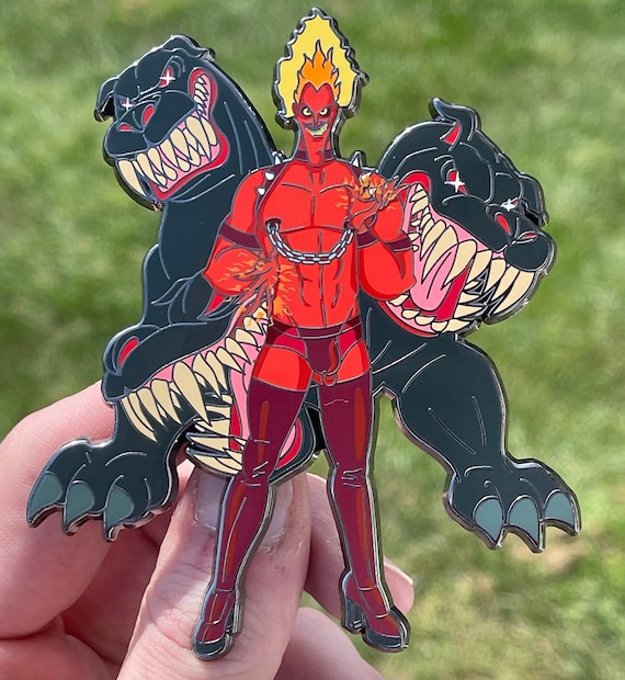 Hades Angry Red Variant 4 Hard Enamel Pin LE 10 Body Hair LE - Etsy