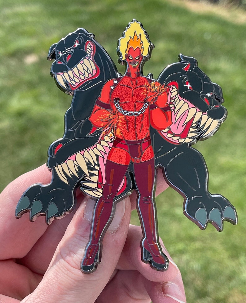 Hades Angry Red Variant 4 Hard Enamel Pin LE 10 Body Hair LE - Etsy