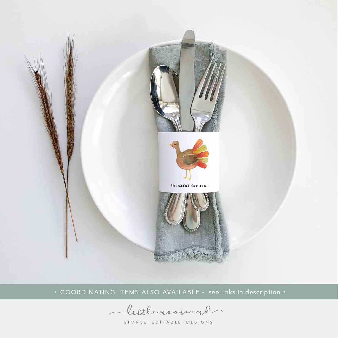 Editable Thanksgiving Tag. Printable Gift Tag. Custom Fall Tag. Turkey ...