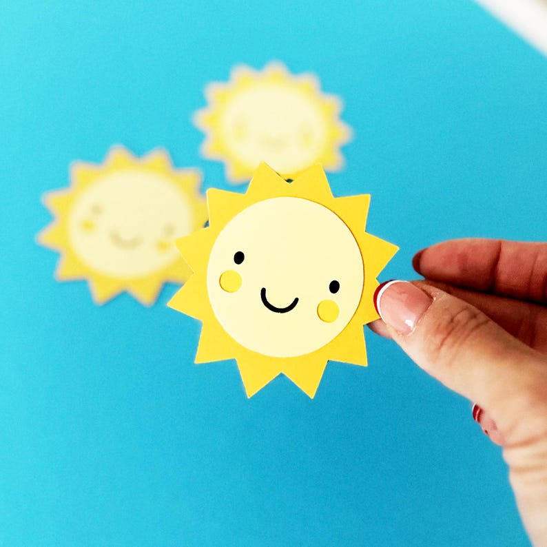 Smiling Sun Cuts - Set of 12 (custom Size) - Etsy