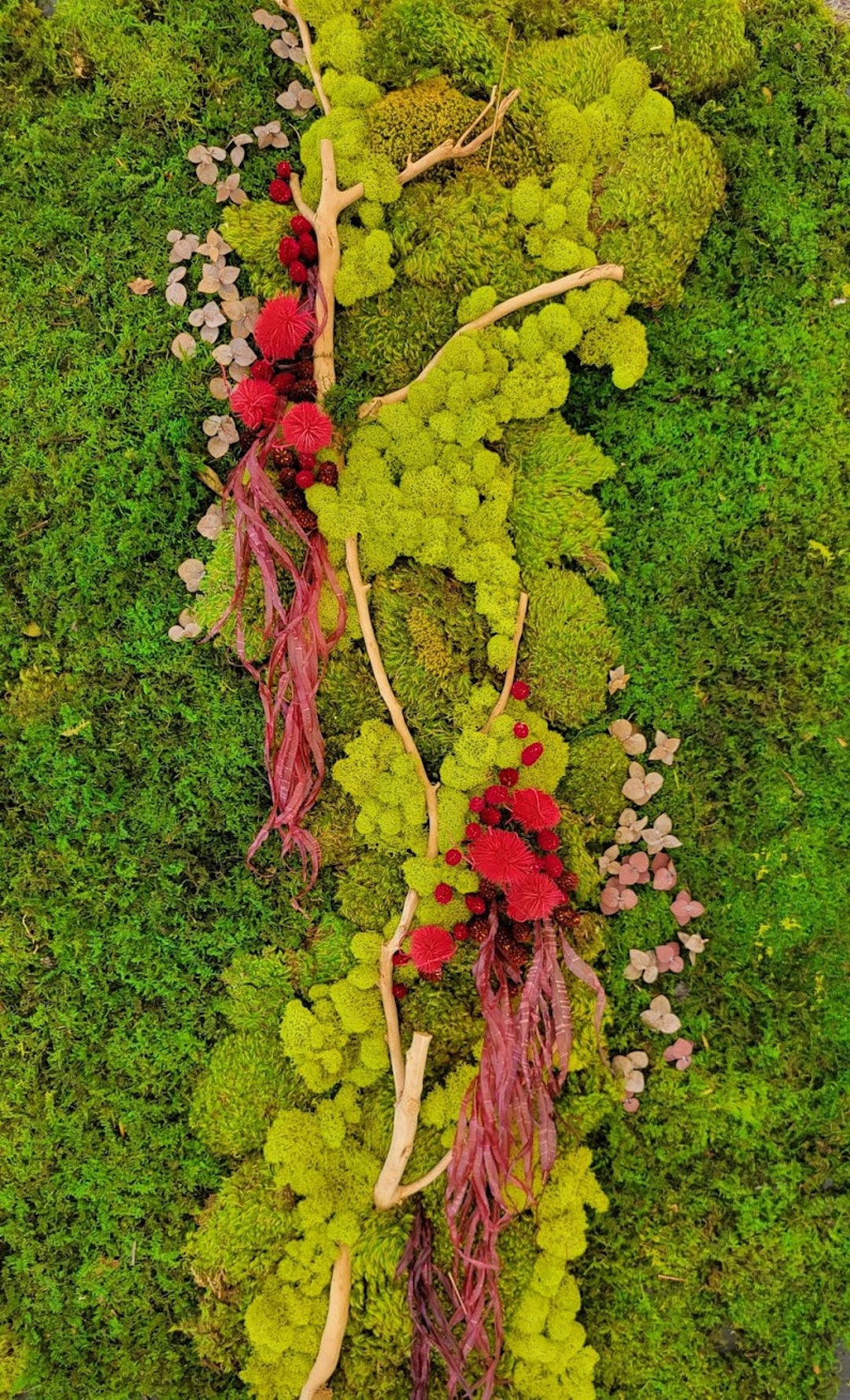 Moss Wall Art Details in Red - Etsy