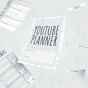 Youtube Channel and Video Planner Printable Social Media - Etsy