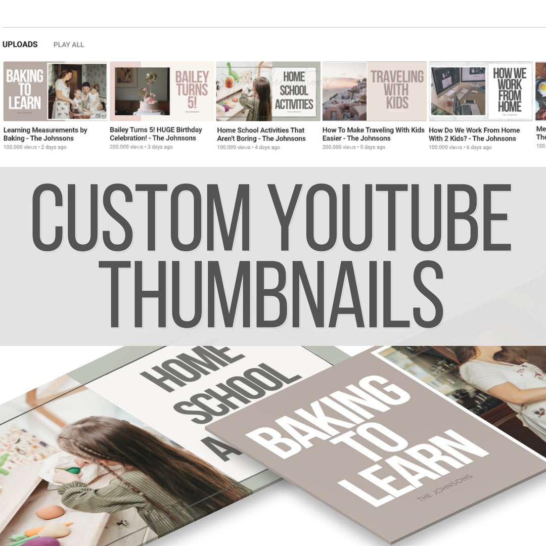 Custom Youtube Thumbnails - Video Thumbnails - Thumbnail Template ...