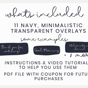 Blue Youtube Video Overlays - Youtube Vlogger Tag Overlay - Video ...