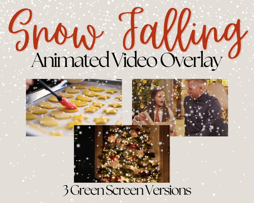 Snowfall Video Overlay - Snow Greenscreen Overlay - Snowing Video ...
