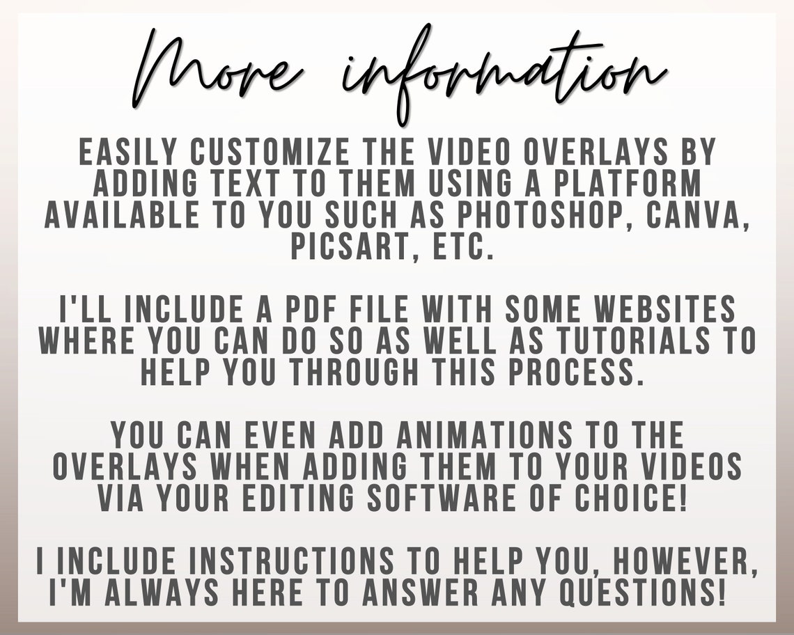 Youtube Video Overlays Transparent Video Overlays - Etsy