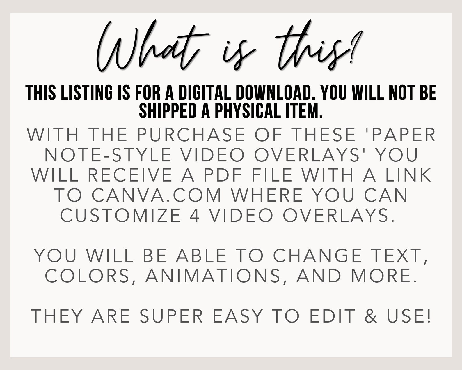 Paper Style Video Overlays, Sticky Note Overlay, Editable Video ...