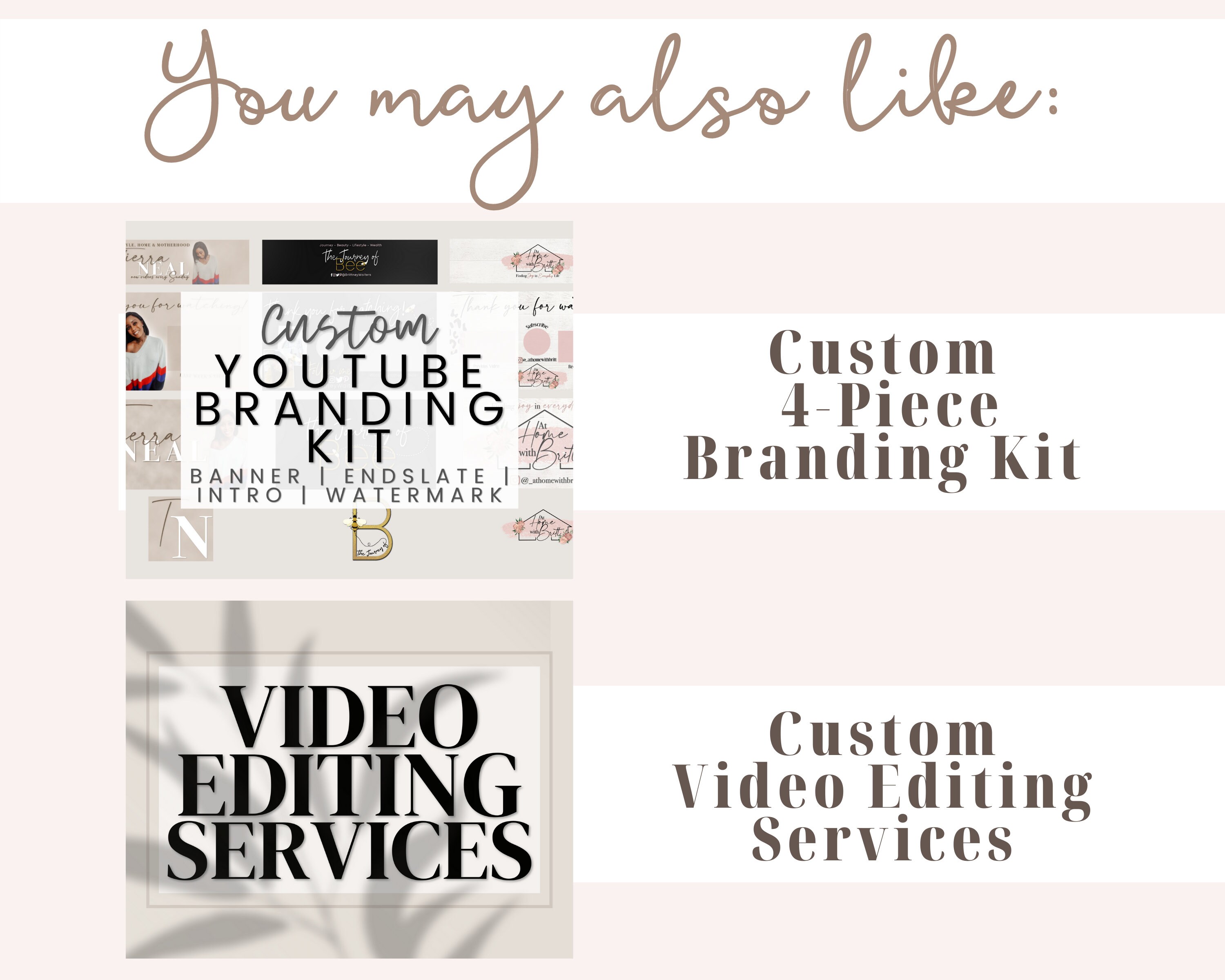 Neutral Tone Video Border Youtube Video Overlay Youtube Graphics Video ...