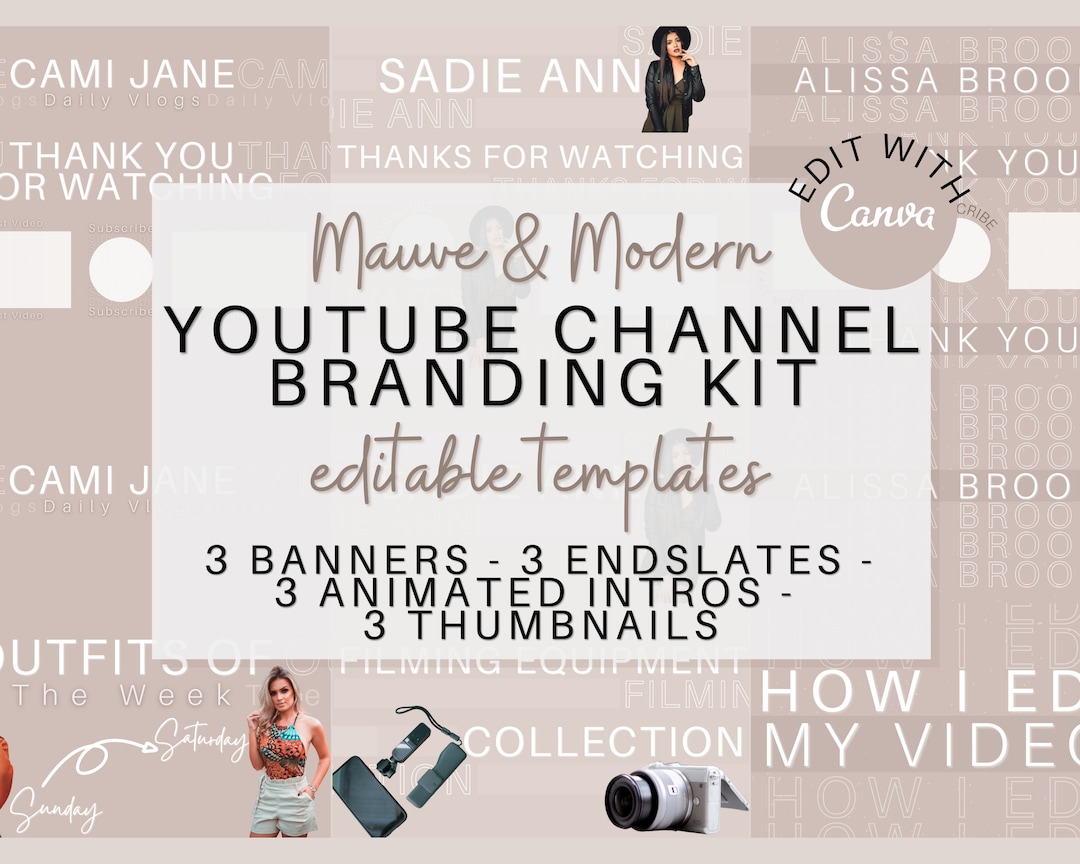 Youtube Branding | DIY Youtube Channel Kit | Youtuber Intro | Youtube ...