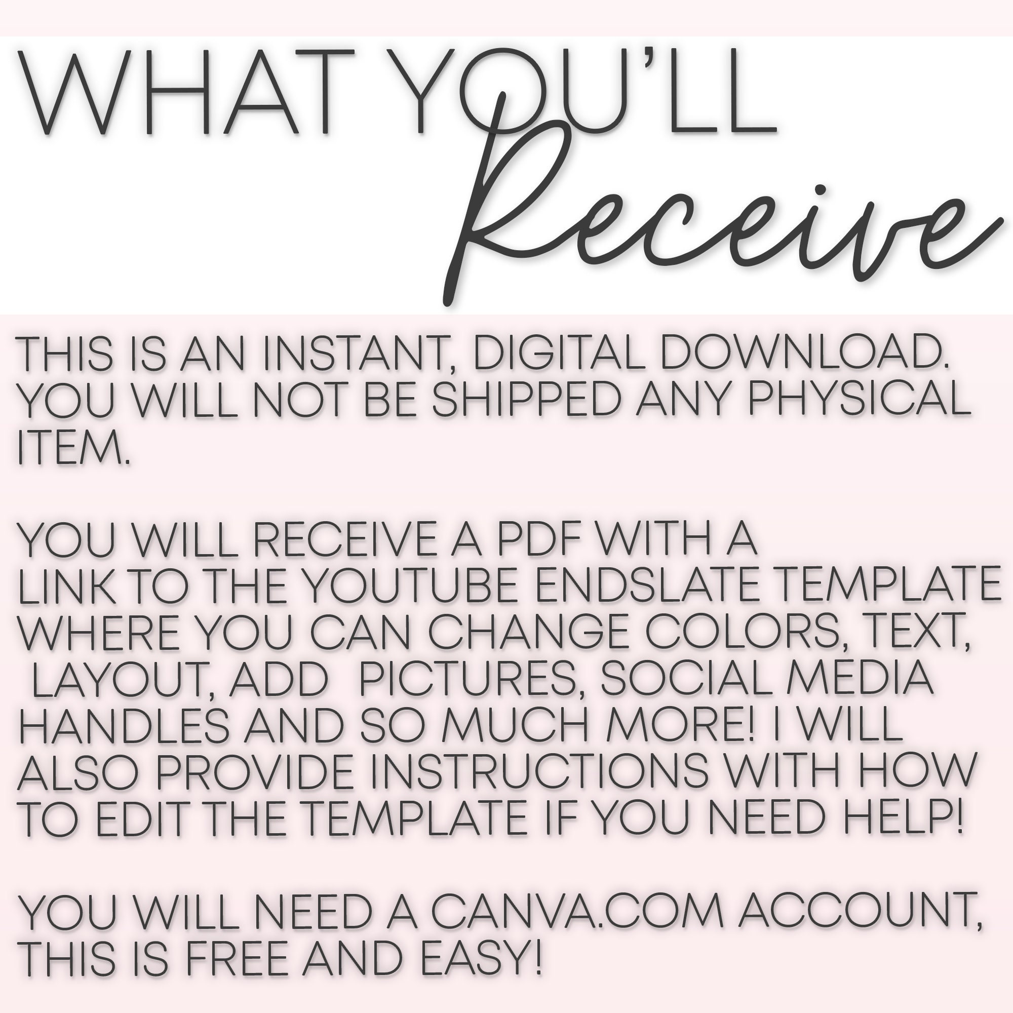 Editable Youtube Endslate Customizable Youtube End Card Youtube End ...