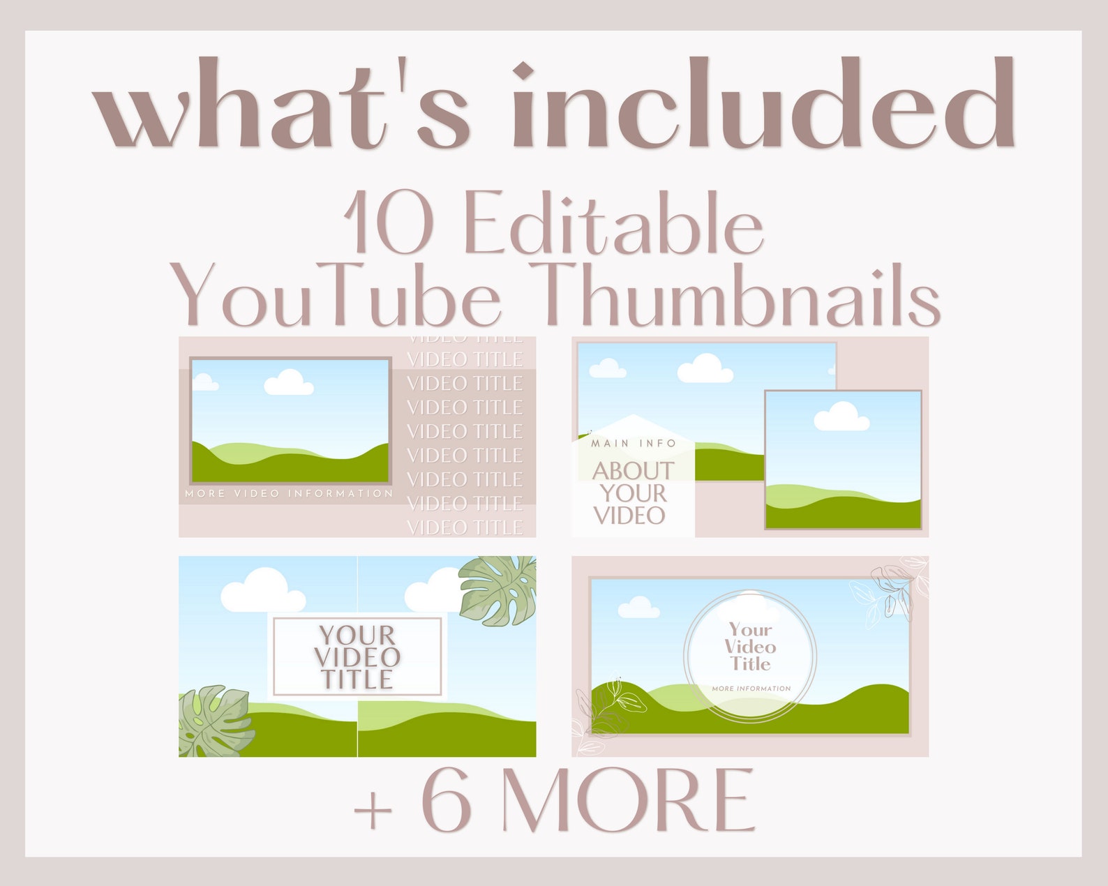 Editable Youtube Thumbnails Youtube Thumbnail Templates Youtube Canva ...