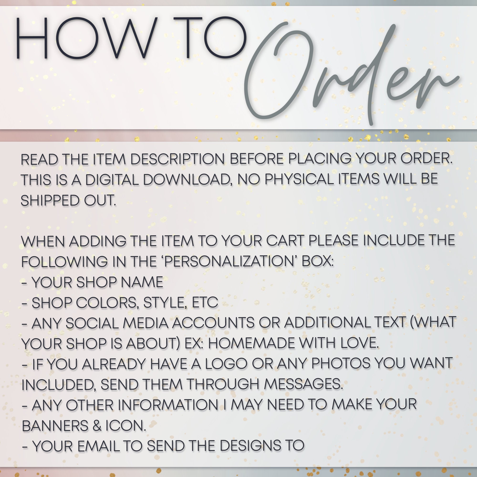 Custom Etsy Shop Kit - Custom Etsy Banner - Custom Etsy Icon - Custom ...