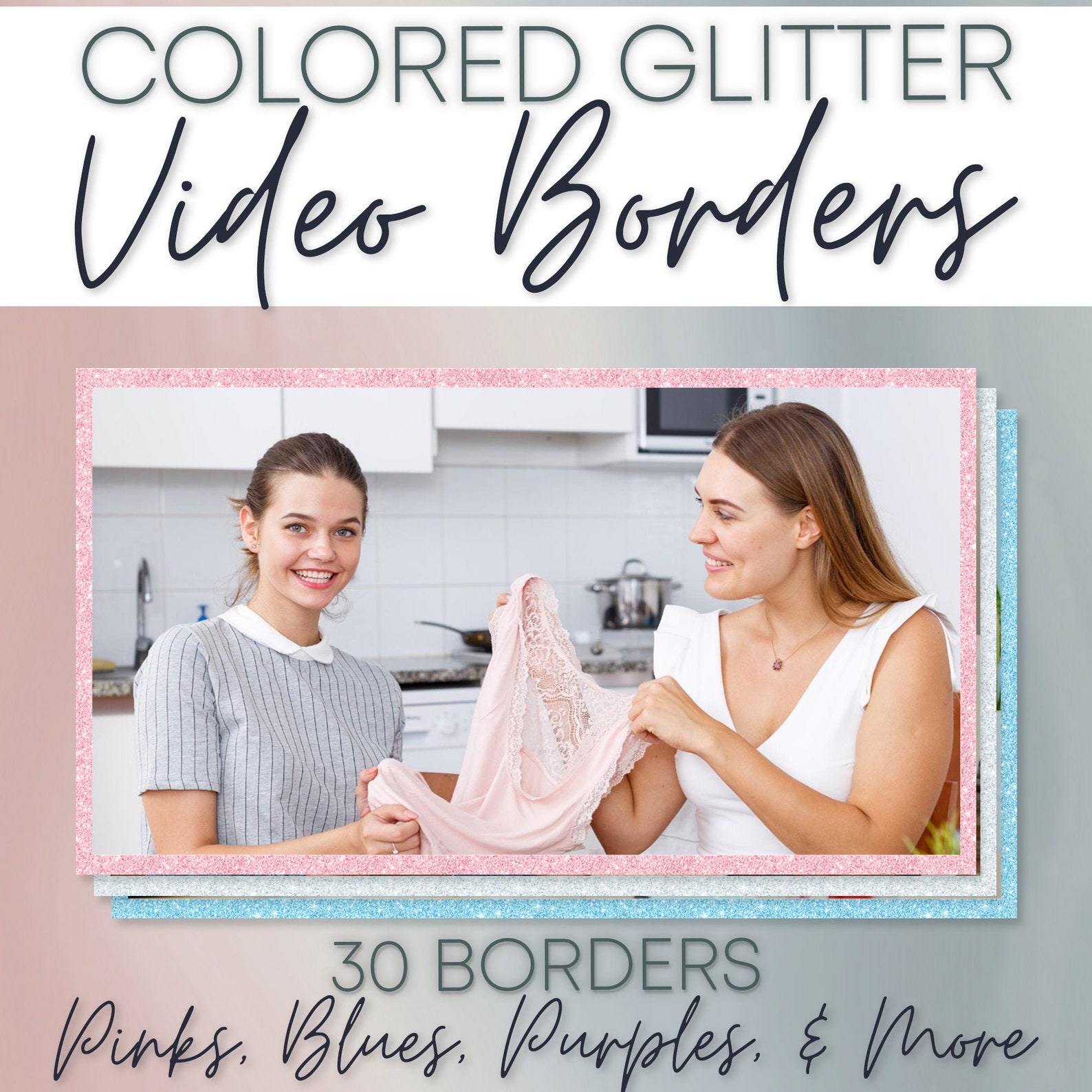 Glitter Video Borders - Youtube Video Border - Video Editing - Youtube ...