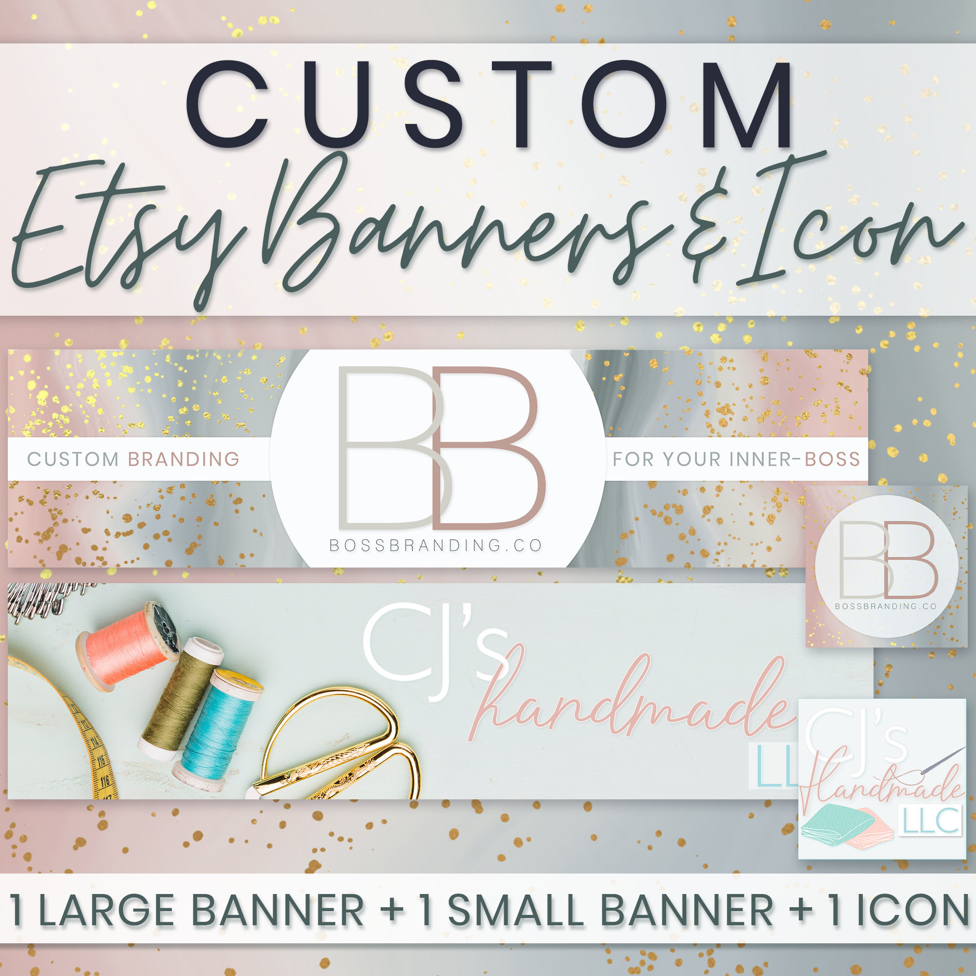 Custom Etsy Shop Kit - Custom Etsy Banner - Custom Etsy Icon - Custom ...