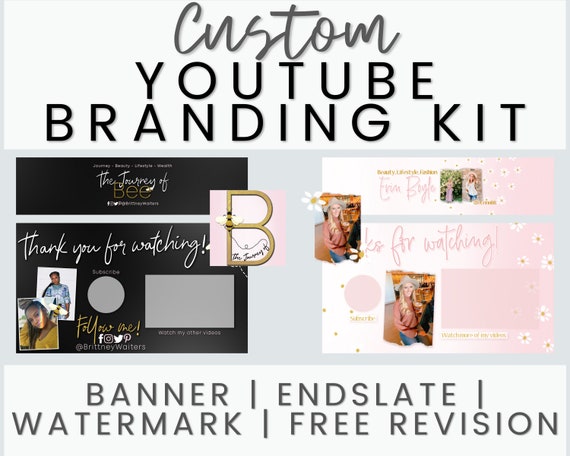 Custom Youtube Branding Custom Youtube Banner Custom - Etsy