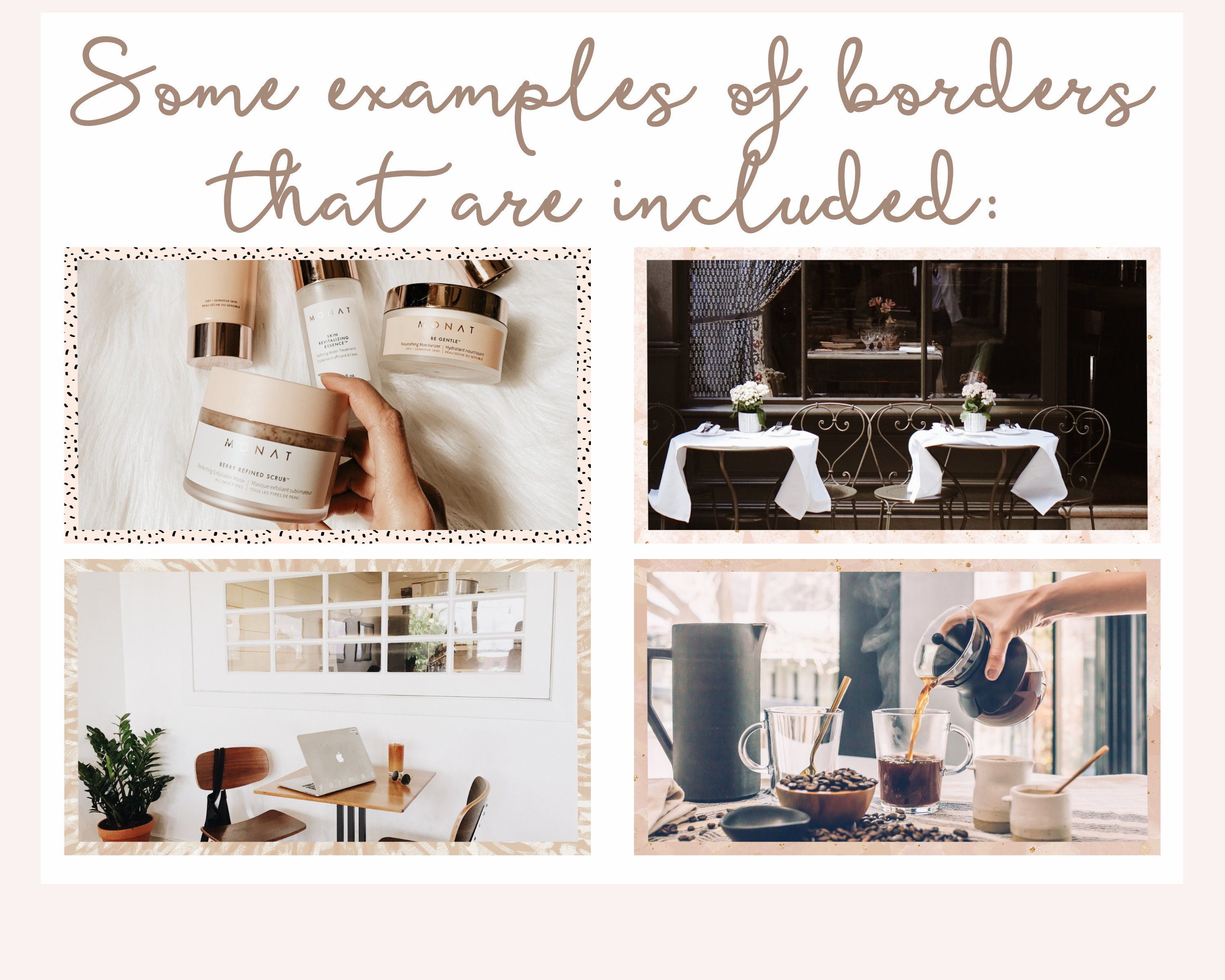 Neutral Tone Video Border Youtube Video Overlay Youtube Graphics Video ...