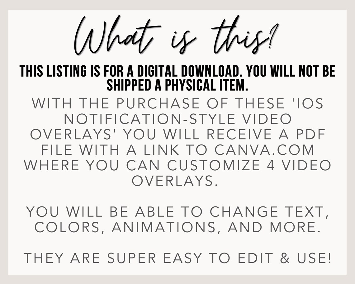 IOS Notification Video Overlays, Customizable Video Overlays ...