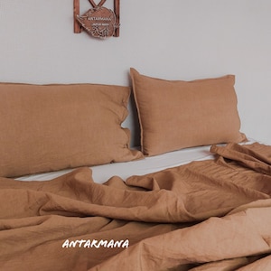 Linen 100% Earthy Sheet /earthy Bedding Set / Linen Bedding - Etsy