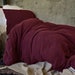 Linen 100% Pure Duvet Cover in Maroon/ Bedding Duvet Cover/ Bohemian ...