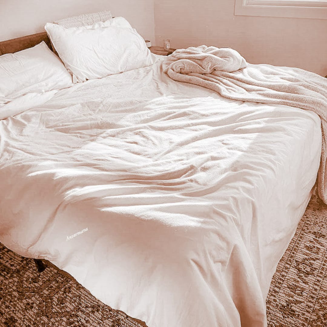 Linen 100% Pure Beige Washed Cotton Duvet Cover/3pcs Set Beige Duvet ...