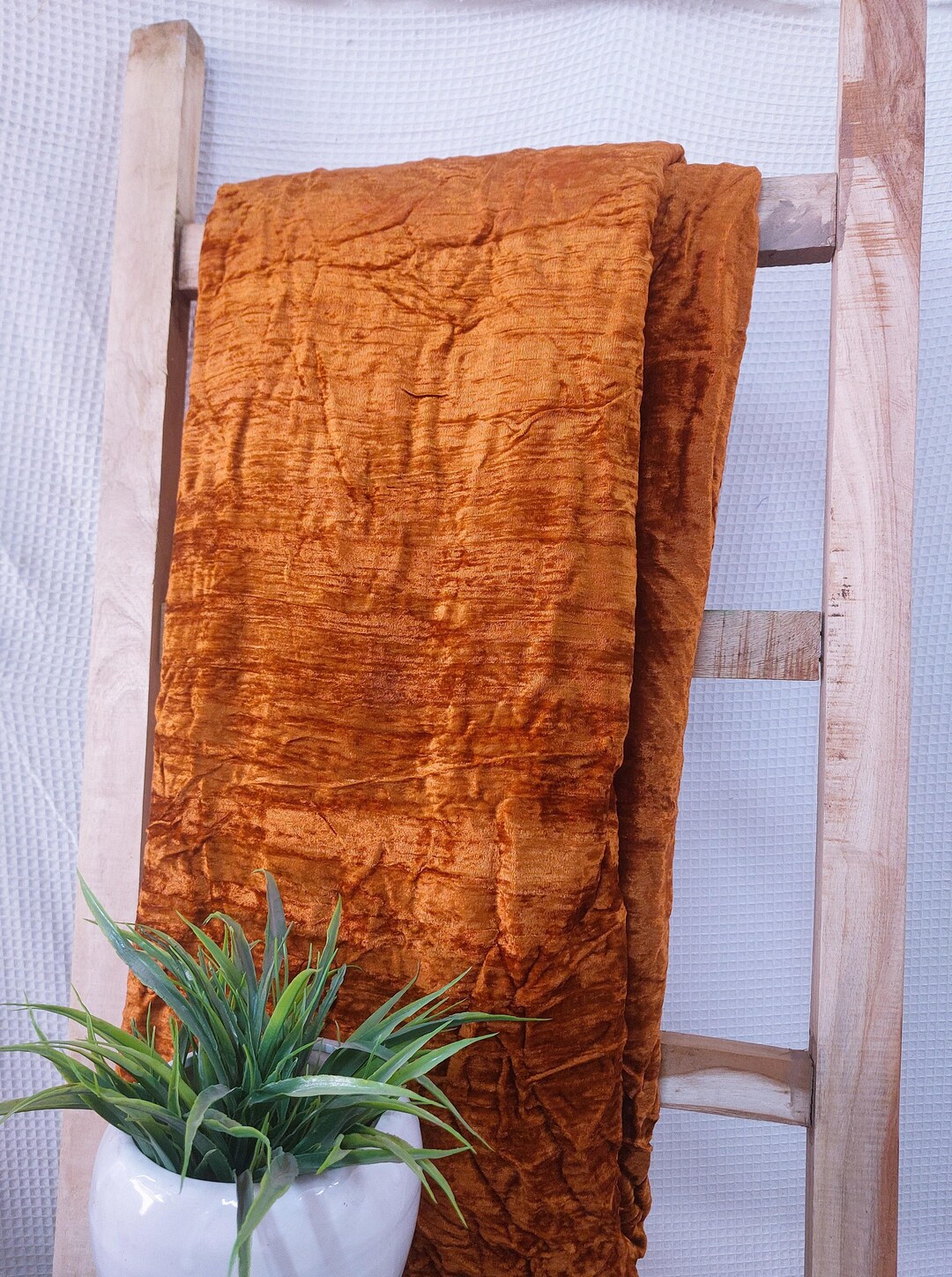 Cinnamon Velvet Throw Blanket | Hand Dyed, Jaipur Mark - Etsy