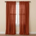 Rust Washed Linen Long Curtain/2 Panels Solid Farmhouse and Modern ...