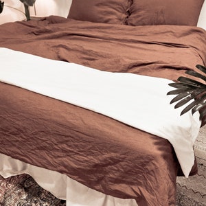 Linen 100% Pure Duvet Cover Brown, Washed Cotton Duvet Cover , Ultra ...