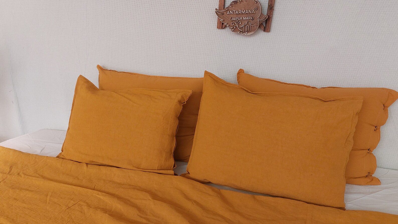 Marigold Linen Duvet Cover Set, Organic Cotton Bedding - Etsy