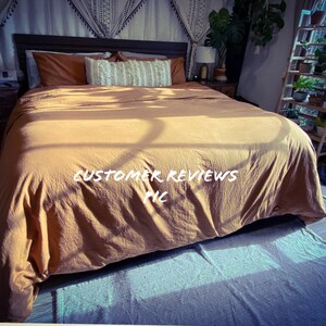 Linen 100% Pure Rust Orange Duvet Cover Washed Cotton Duvet - Etsy