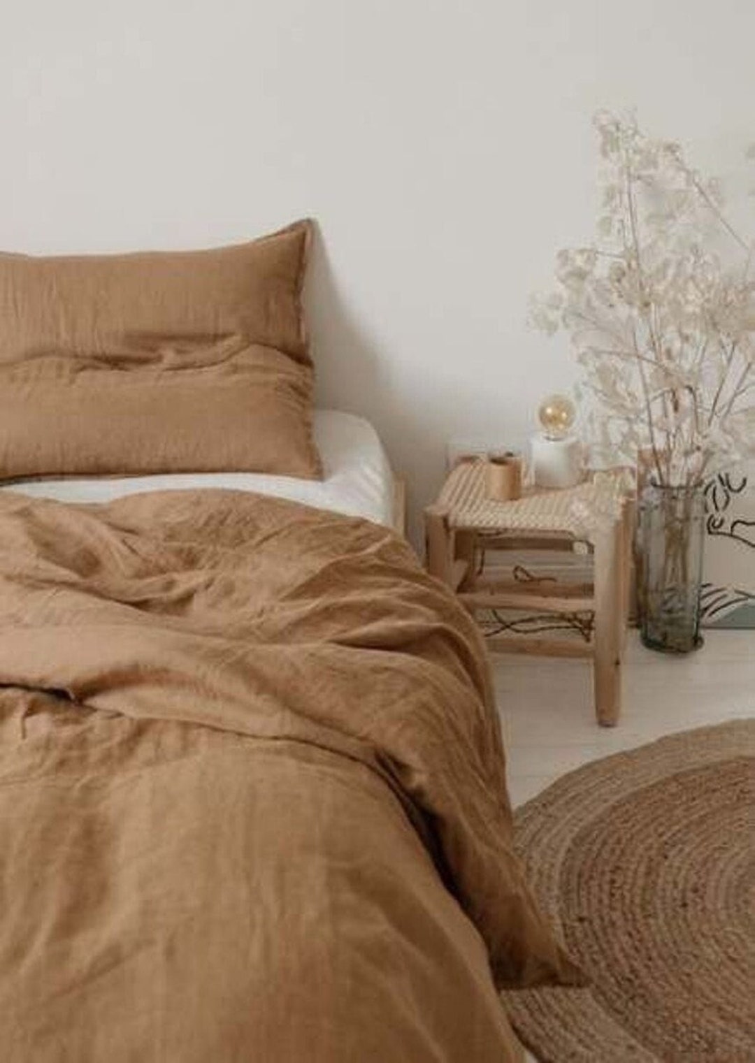 Linen Earthy Brown Duvet Cover / Brown Cotton Duvet Cover Double, Queen ...