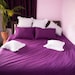 Linen 100% Violet Sheet Set /violet Bedding Set / Linen Bedding Set / 1 ...