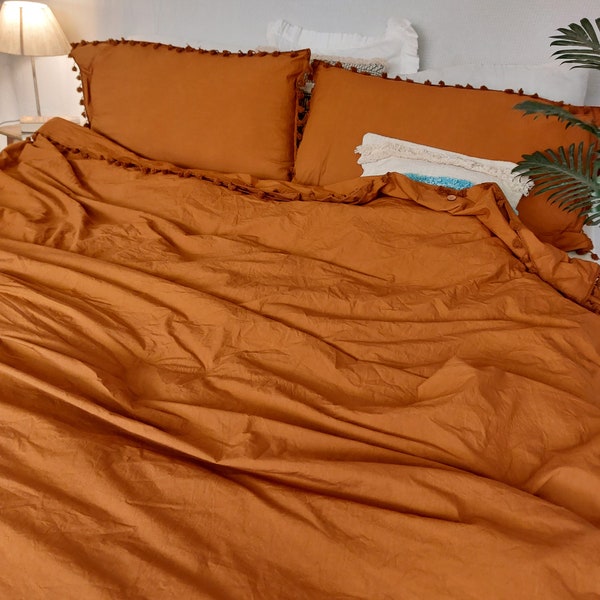 Rust Linen Duvet - Etsy
