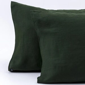 Linen 100% Forest Green Sheet Set / Forest Green Linen Bedding - Etsy
