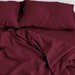 Linen 100% Pure Duvet Cover in Maroon/ Bedding Duvet Cover/ Bohemian ...