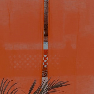 Rust Washed Linen Long Curtain/2 Panels Solid Farmhouse and Modern ...