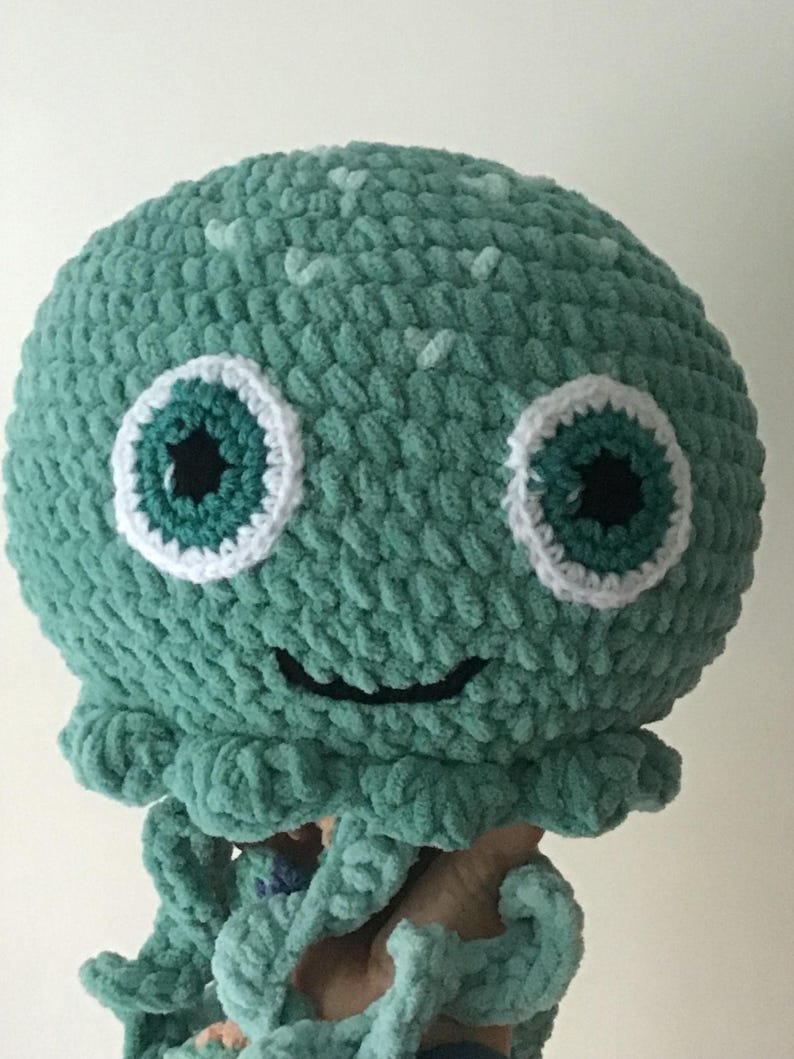Crochet Large Jellyfish Plush: Nursery Decor Ocean Lovers Gift Soft ...