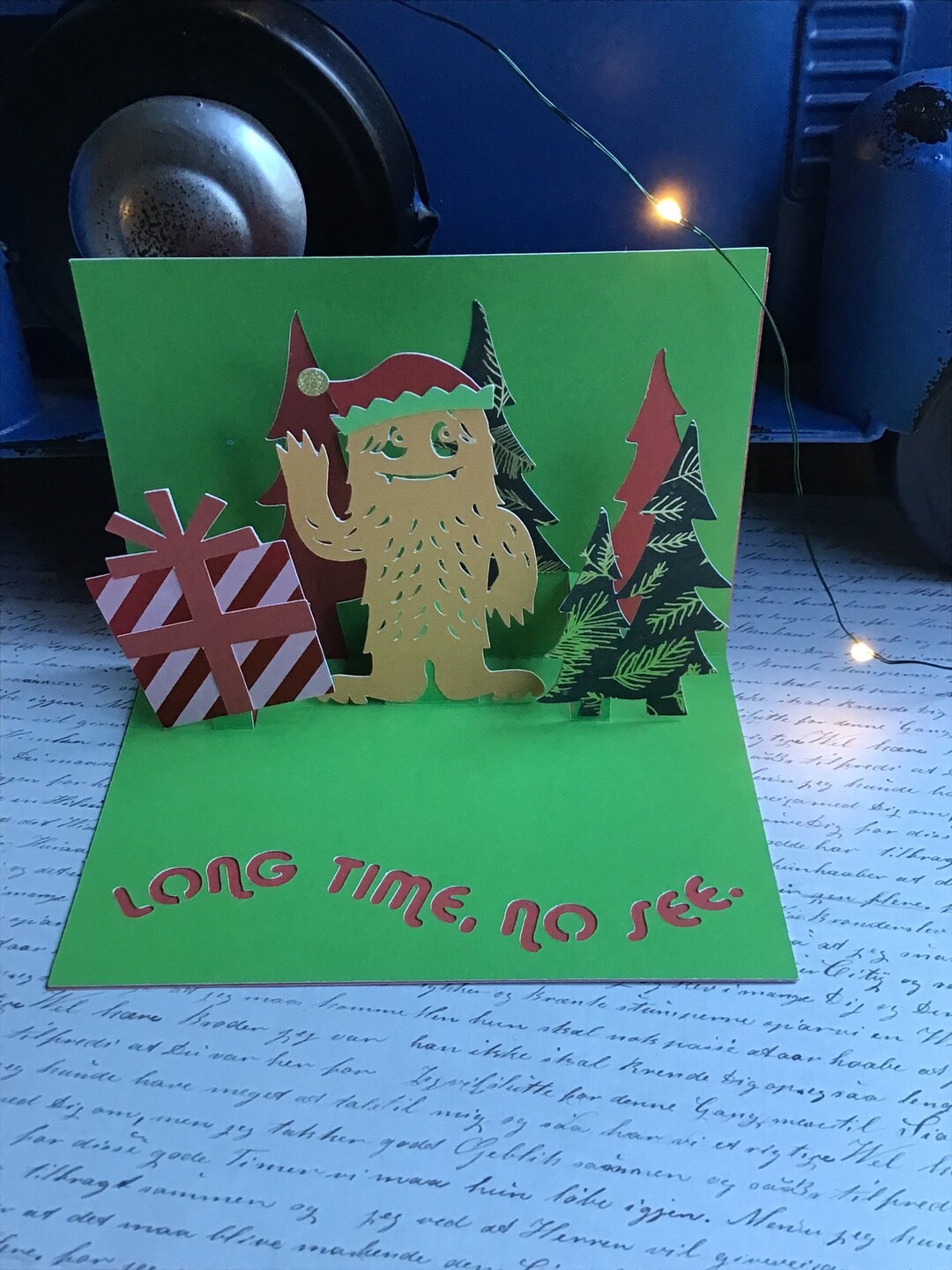 Bigfoot Sasquatch Pop up Christmas Card / Believe in Sasquatch ...