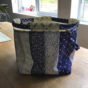Japanese Rice Bag Drawstring Project Bag Fabric Gift Bag Boxy ...