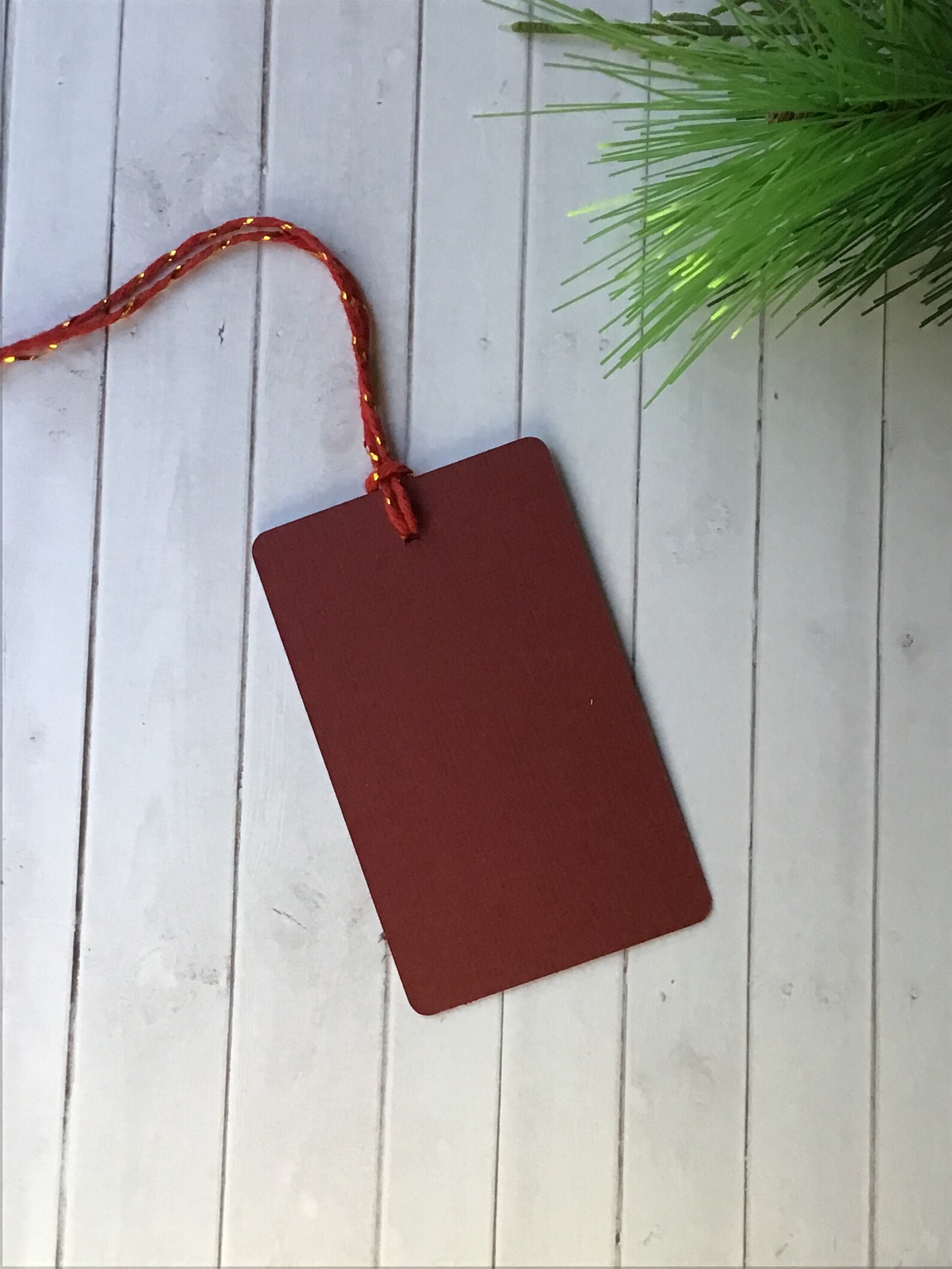 Christmas Tree Gift Tags: Red Foil Holiday Tags, Set of 6 - Etsy