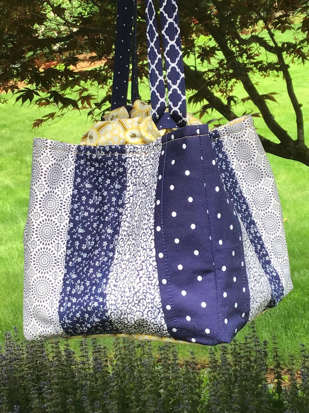 Japanese Rice Bag Drawstring Project Bag Fabric Gift Bag Boxy ...