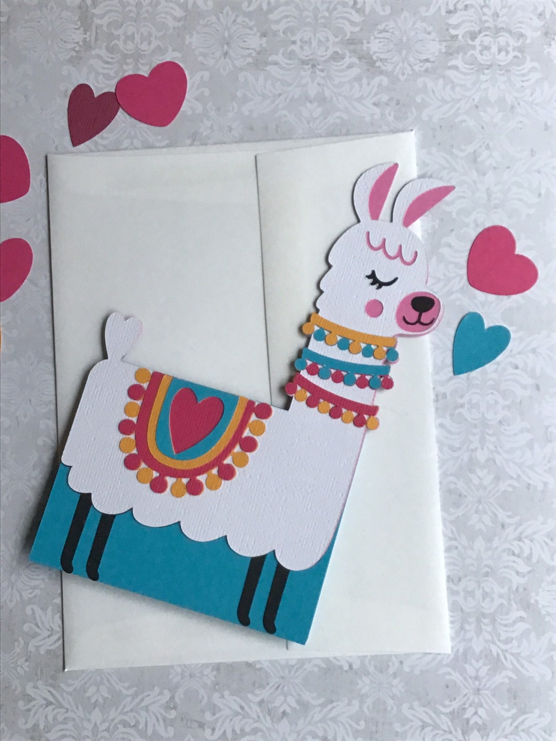 Llama Valentines Day Greeting Card / Love You Llama Card - Etsy