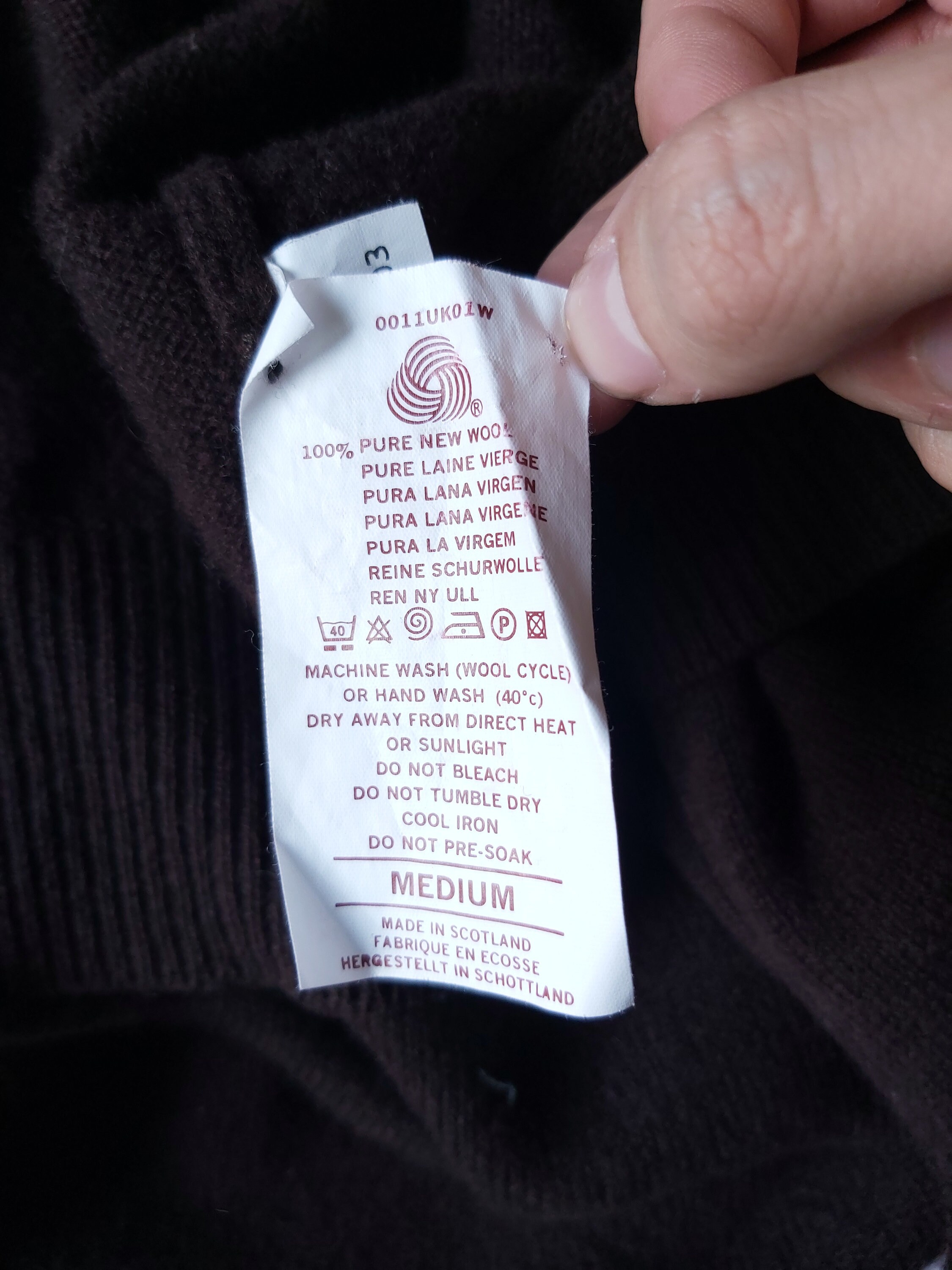 Vintage Y2K Lyle & Scott Woolmark Sweater Brown Pure New Wool | Etsy