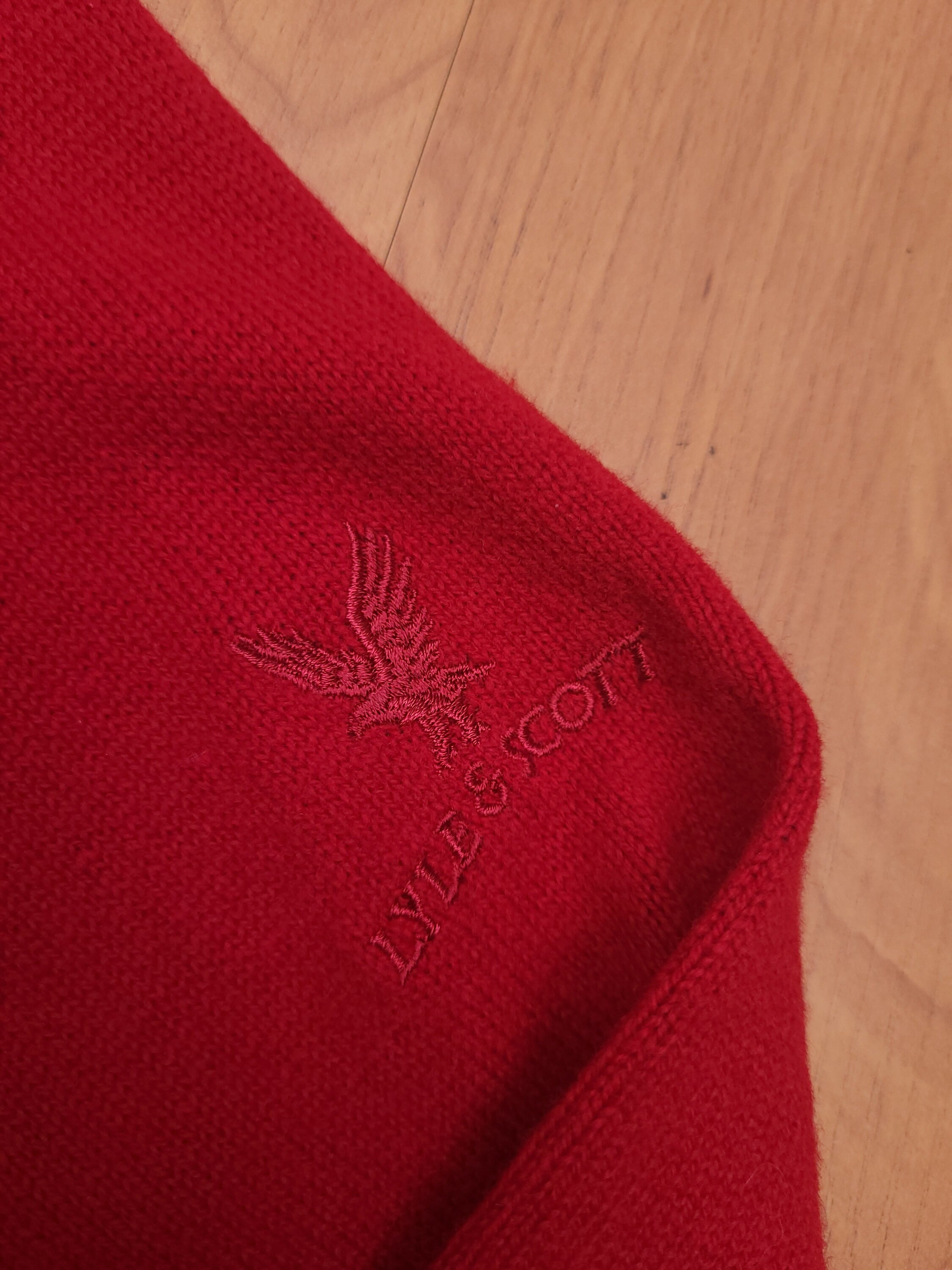 Vintage Lyle & Scott Woolmark Cable Knitted Argyle Pullover Jumper Golf ...