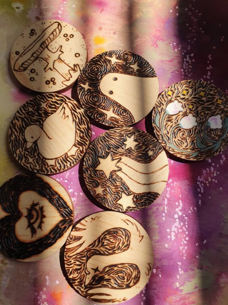 Small Wooden Pyrography Plaques - Etsy