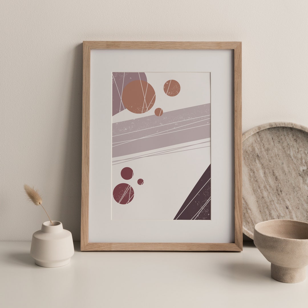 Purple Abstract Poster | Purple Wall Art | Geometric Printables ...