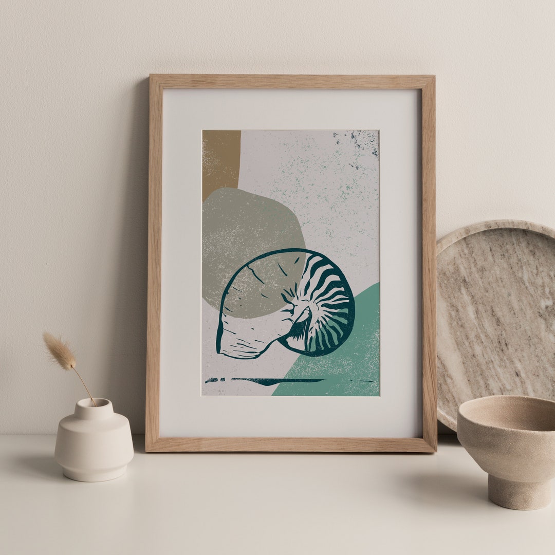Nautilus Shell Print | Nautical Prints Wall Art | Instant Digital ...