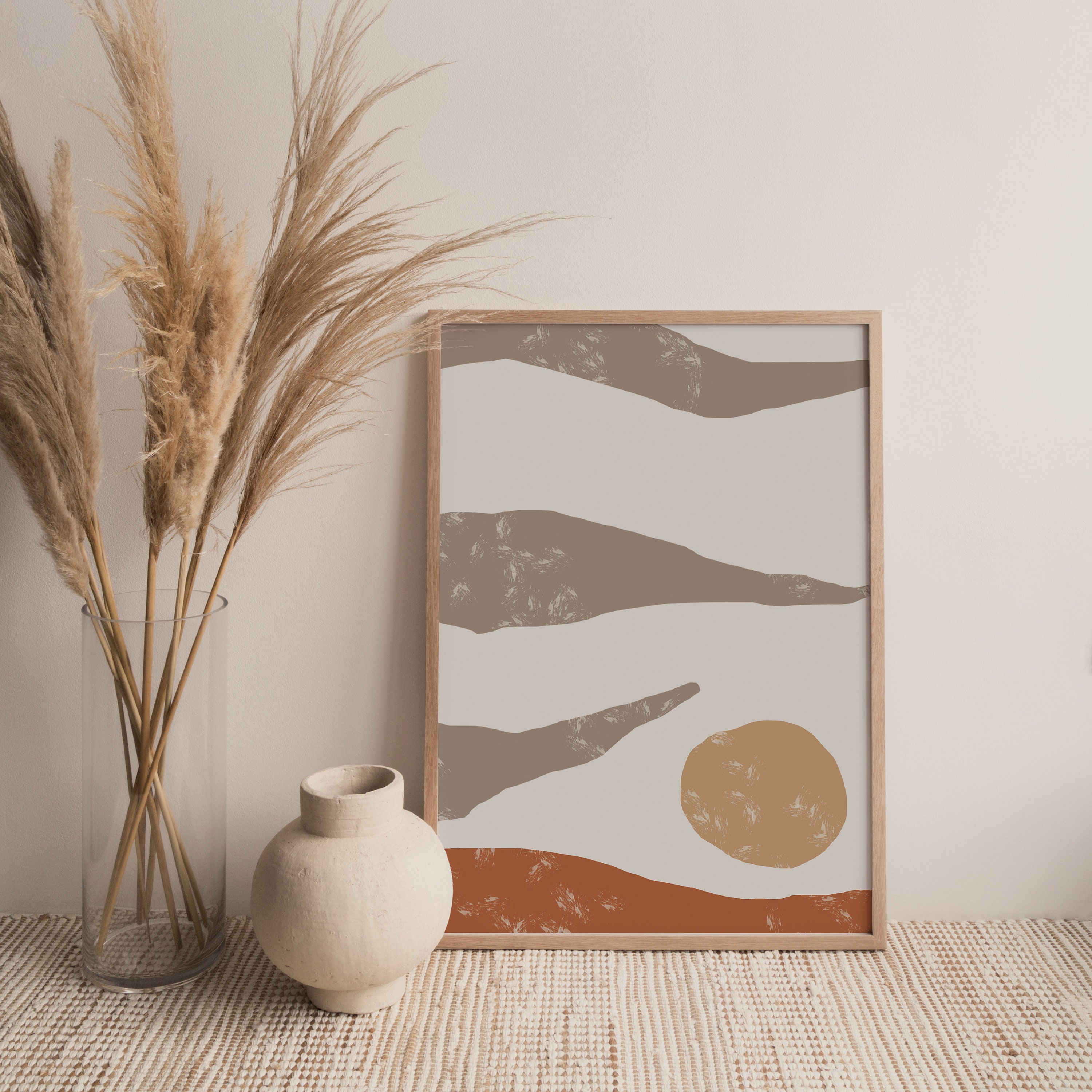 Boho Minimalist Wall Art Geometric Printable Abstract Art | Etsy