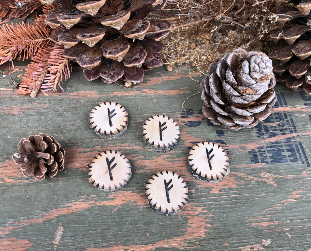 Fehu Runes on Black Cherry (5) - Etsy
