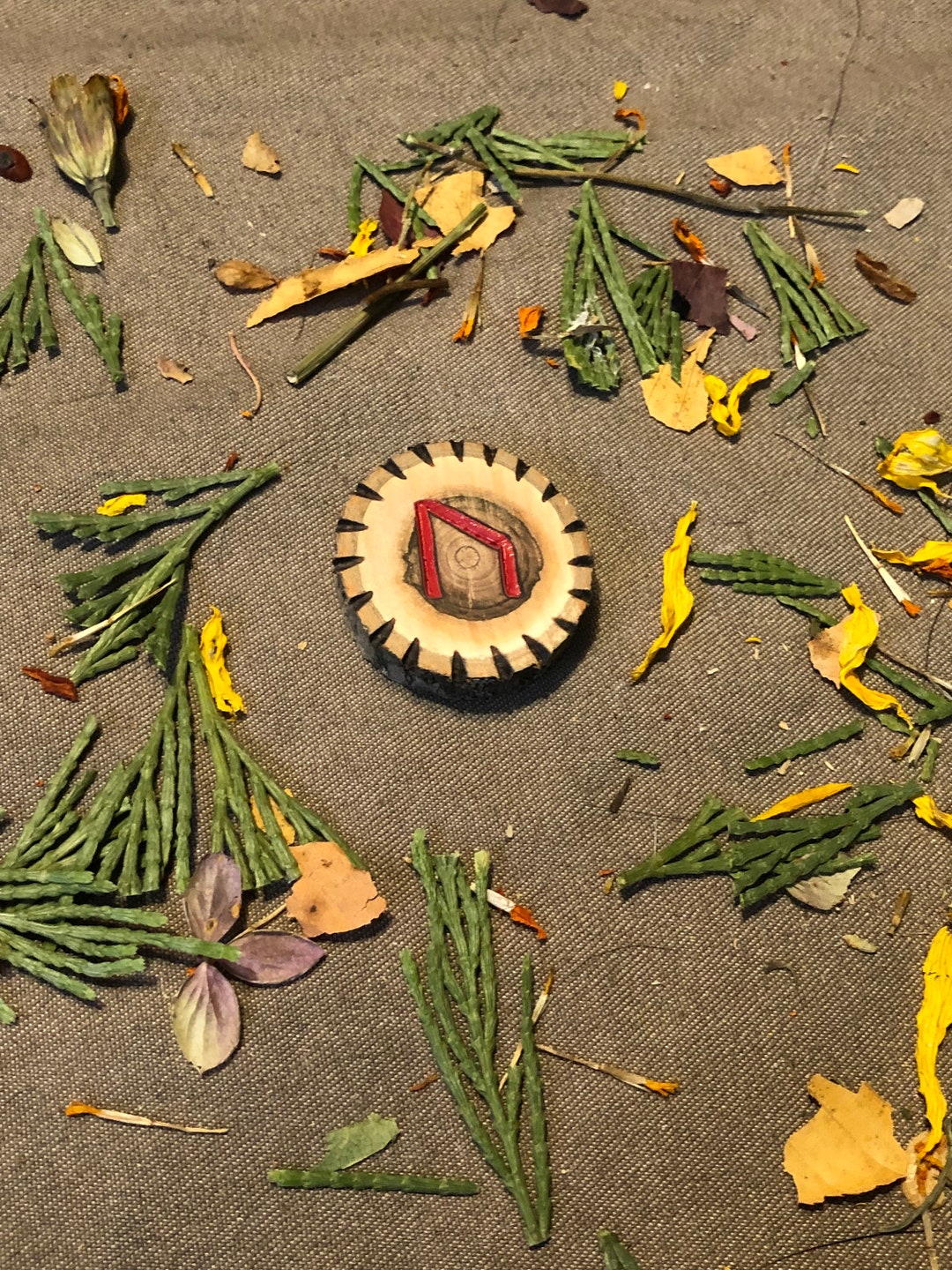 Hand Burned and Painted Uruz Rune on Maple! - Etsy