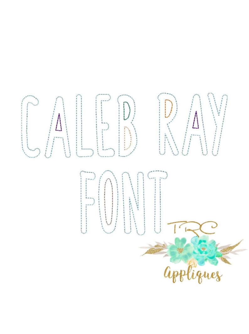 Caleb Ray Font Bean Stitch Embroidery Design - Etsy